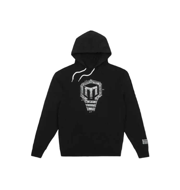 Mark Rober Logo Blueprint Hoodie (Black)